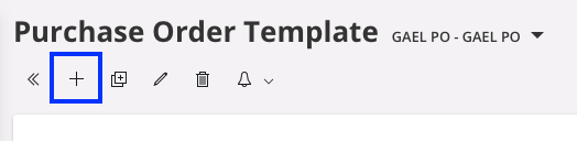 Creating a Purchase Order Template