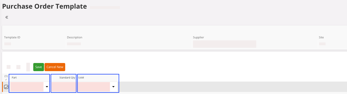 Creating a Purchase Order Template