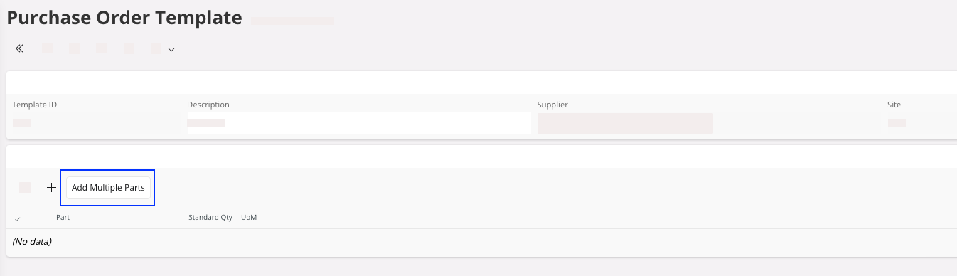 Creating a Purchase Order Template